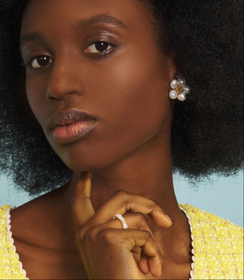 Ellis Fleur Pearl Stud Earrings – Pijouletta